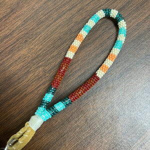 Alaska NATIVE BEADED KEYCHAIN Brown, Teal, Bone, Light Orange - Etsy