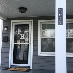 Address Sign, Black Address Sign, House Numbers, Metal Address Sign ...