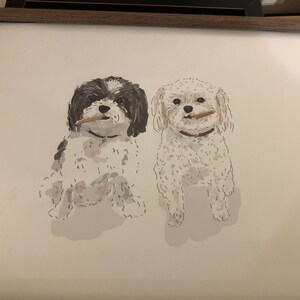 Sheepadoodle Illustration / Doodle Dog Drawing / Pet Lovers Gift / Life ...