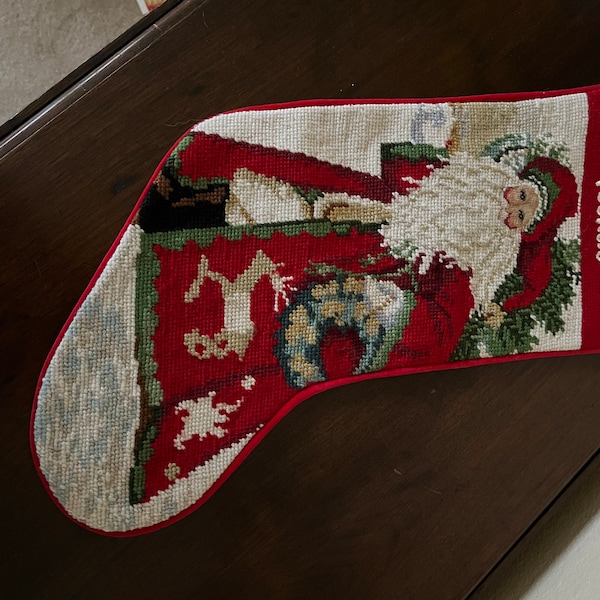 Needlepoint Christmas Stockings – Personalized Embroidered Stockings ...