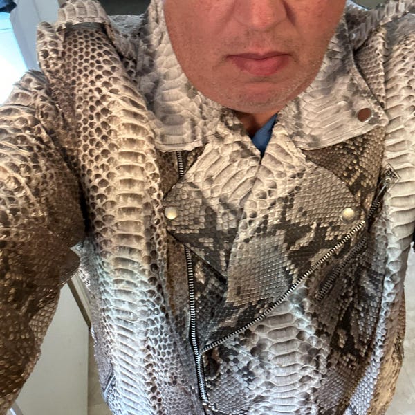 57 Inch Genuine Python Snake Skin Hide Real Leather Make Bags Jackets ...