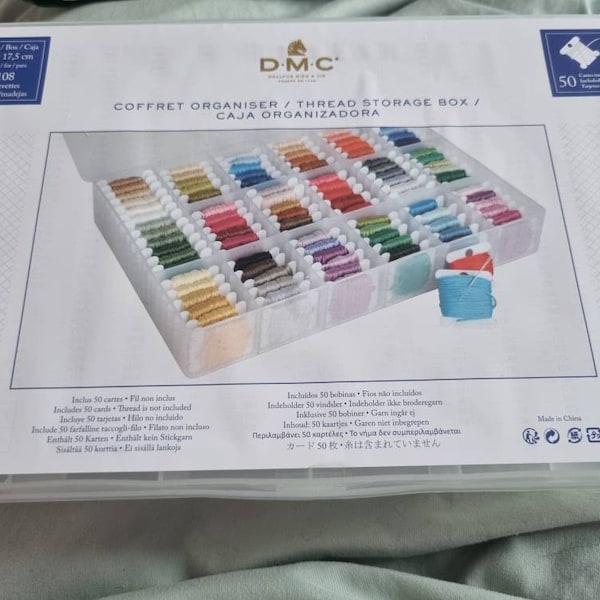 DMC Thread Storage Box // Thread Storage // Floss Plastic Box // Thread ...