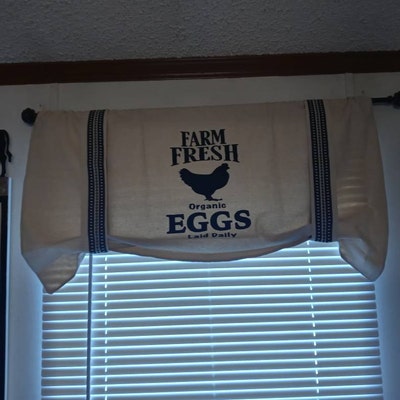 Harvest Cider Farmhouse and Natural Tie up Valance, Farmhouse Fall ...