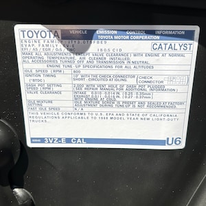 Toyota First Gen 4runner Tailgate Badge Labels Sticker, Label, Decal - Etsy