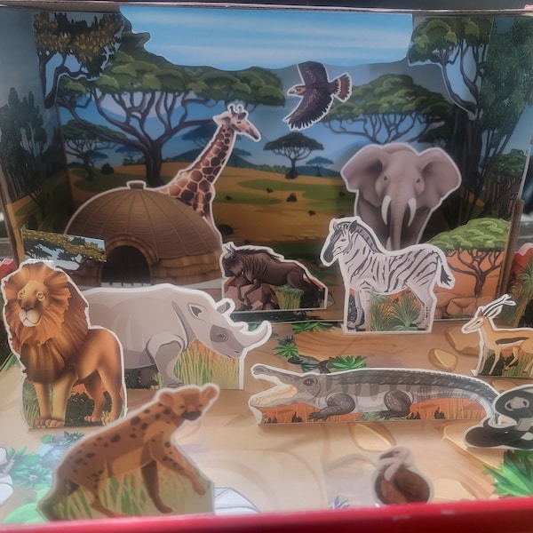 Printable Shoebox Diorama Kit. Create a Forest Habitat. Paper Craft for ...