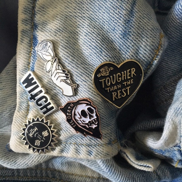 Til Death Lapel Pin // Die Struck Iron Enamel Pin With a Copper Metal ...