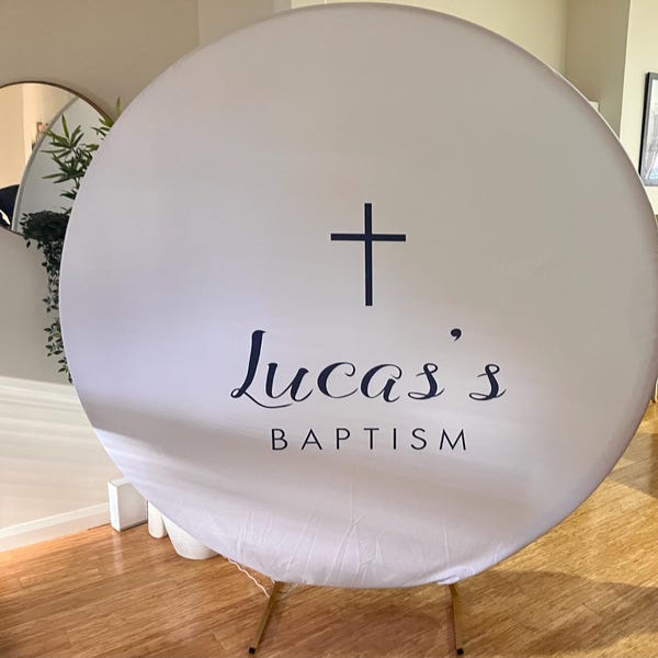 Custom Picture Round Backdrop Birthday Wedding Circle Cover ...