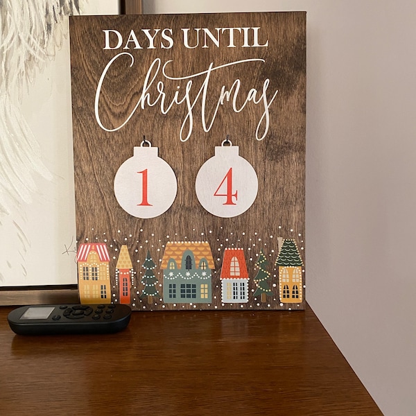 Christmas Countdown Sign, Days Until Christmas Sign, Early Christmas ...