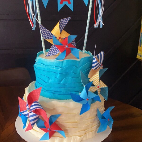 Boy Birthday Pinwheels | 6 or a Dozen Set | Plaid and Gingham | Red ...