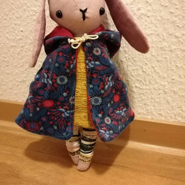 Miniature Hooded Cloak Cape Sewing Pattern Tutorial Dollhouse Digital ...