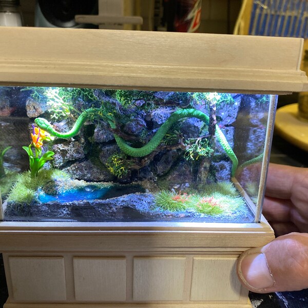 MINIATURE ANIMALS Green SNAKE Figurines Figure Boa Viper Python Mamba ...