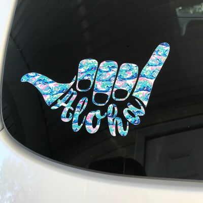 Aloha Decal Shaka Sticker Aloha Vibes Hang Loose Laptop - Etsy