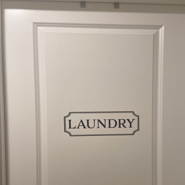 Laundry Vinyl Decal, Laundry Room Decal, Glass Door Decal, Vinyl ...