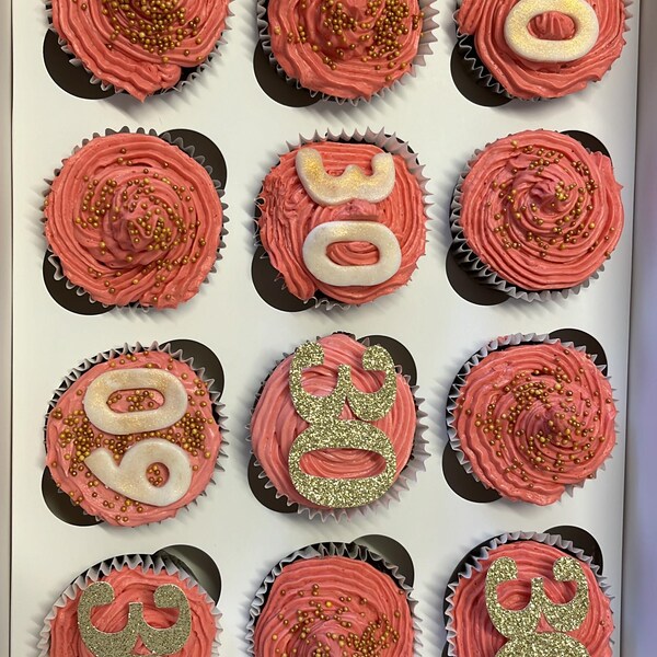 Number 1 Grandad Cupcake Cake Toppers 1 Dad No.1 Dad Happy Fathers Day ...