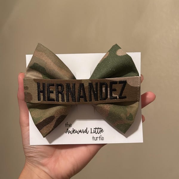 Army Name Tape Bow, Military Bow, Personalized, Air Force Bow, OCP ...
