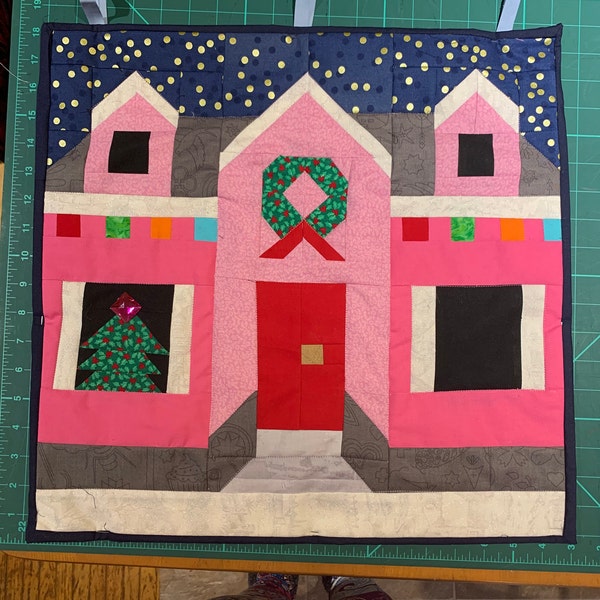Home for Christmas House Quilt Block PDF Pattern - Includes ...