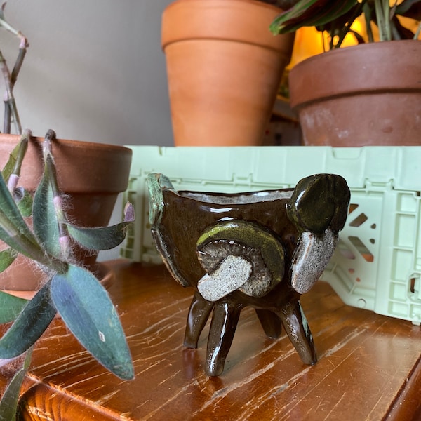 Custom Crow Ceramic Planter-handmade Ceramic Planter-bird Planter ...