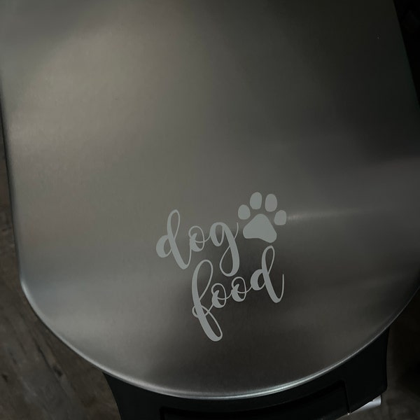 Dog Food Vinyl Decal Label Dog Food Container Decal Dog Bowl Decal Dog ...