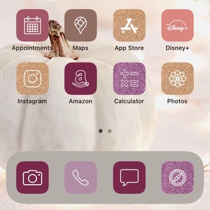 Iphone App Icons AUTUMUN Boho App Icon for Iphone Aesthetic - Etsy