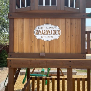 Personalized Playhouse Sign, Custom Name Metal Sign, Treehouse Sign ...