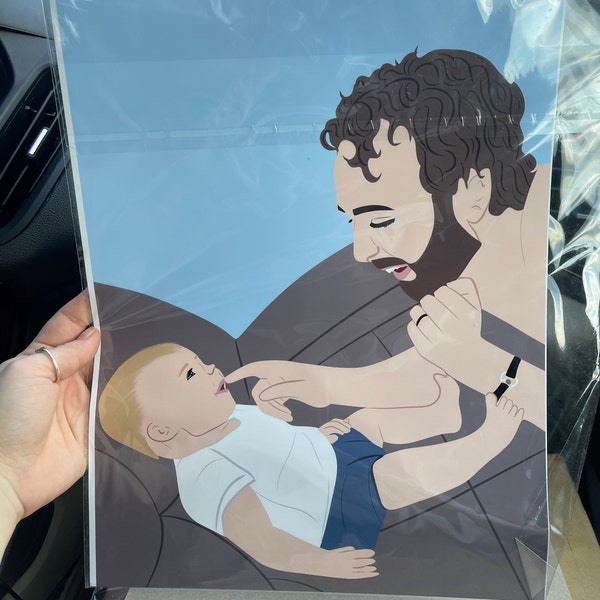 Custom Dad Portrait - Personalized Father's Day Gift - Unforgettable ...