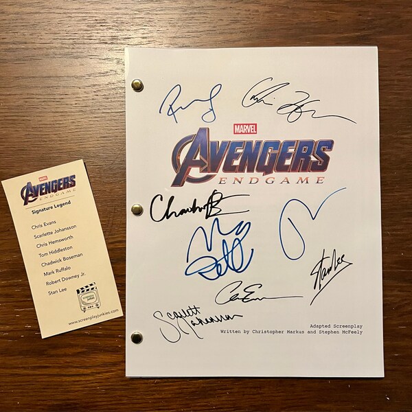 Avengers ENDGAME Movie Script - Etsy