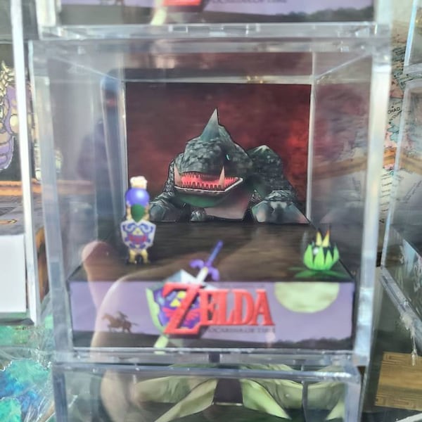 Super Mario 64 Diorama Cube: King Bomb-omb Video Game Room Decoration ...