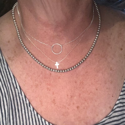 Sparkly Y Necklace With Gemstone, Sterling Silver, 14k Gold Fill, Bezel ...