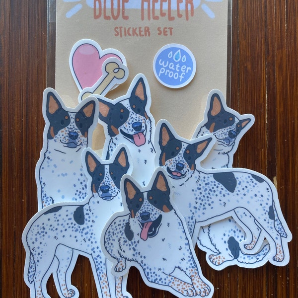 Blue Heeler Stickers - Blue Speckled - Australian Cattle Dog Sticker ...