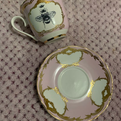 Queen Bee Teacup, 8 Oz. Food Safe and Durable, Vegan Bone China. - Etsy