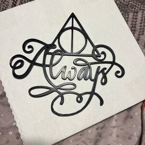 Always 3D Printed Wall Art - Etsy