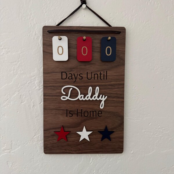 Deployment Countdown Calendar Military Homecoming Gift Wooden Military ...