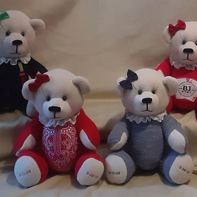 6 Necktie Patchwork Memory Bear - Etsy