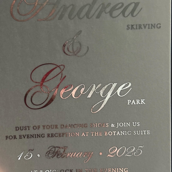 Personalized Wedding Invitation Acrylic Suite | Clear Invite With RSVP ...