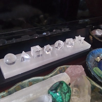 Clear Quartz Crystal Platonic Solids Set 7 Pieces - Etsy