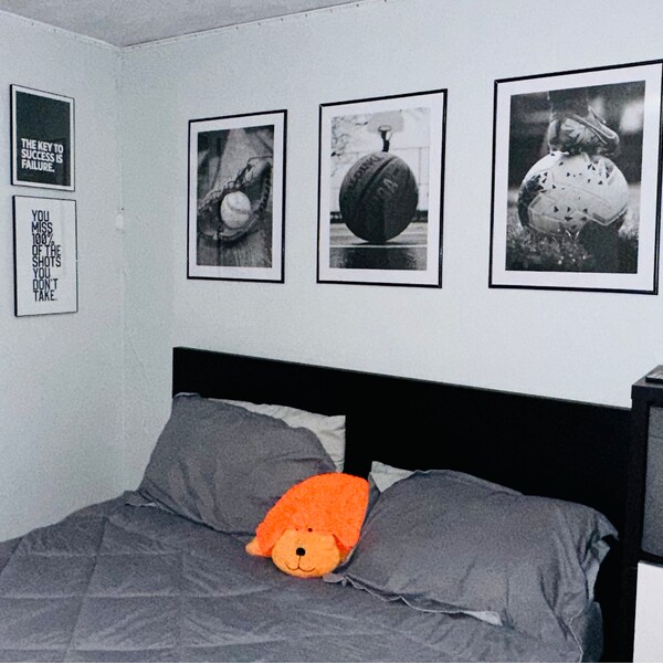 Basketball Wall Collage Art for Teen Dorm Room Basketball Sports Print ...