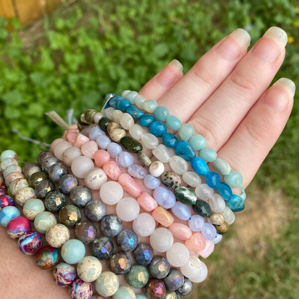 Natural Mystic Indian Agate/ Chalcedoney, Faceted Round Sizes 4mm, 6mm ...
