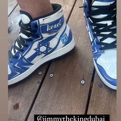 Israel Flag High Top Shoes, National Flag, Israel Flag, Israeli Flag ...