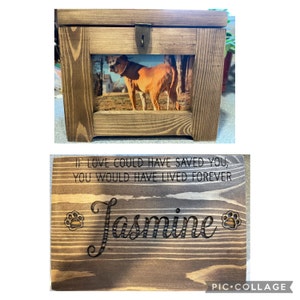 Personalized Pet Memory Box / Urn With Name and Quote or Poem - Etsy