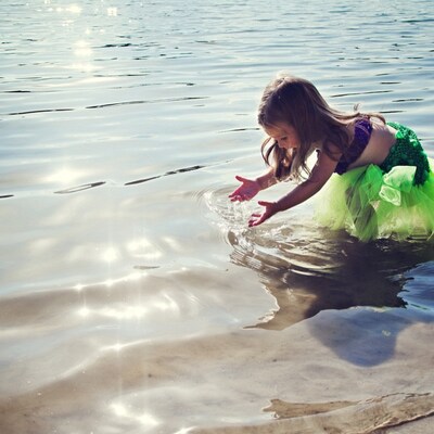 Mermaid Inspired Tutu Outfit and Hair Clip Size Newborn, 3m, 6m, 9m ...