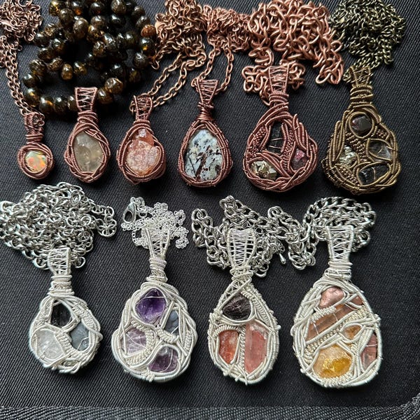 Larimar, Ruby, and Sunstone Beaded Necklace, Larimar Necklace, Larimar ...