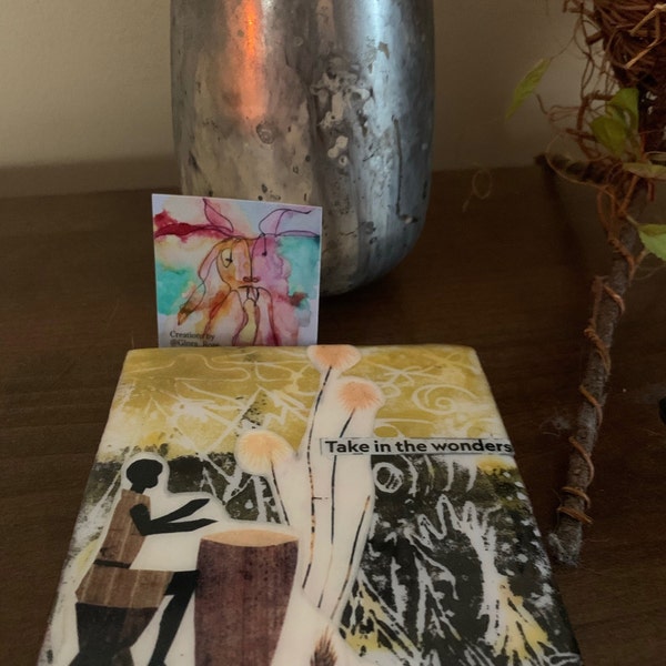 Coaster, 4x4, Unique Collage Design - Etsy