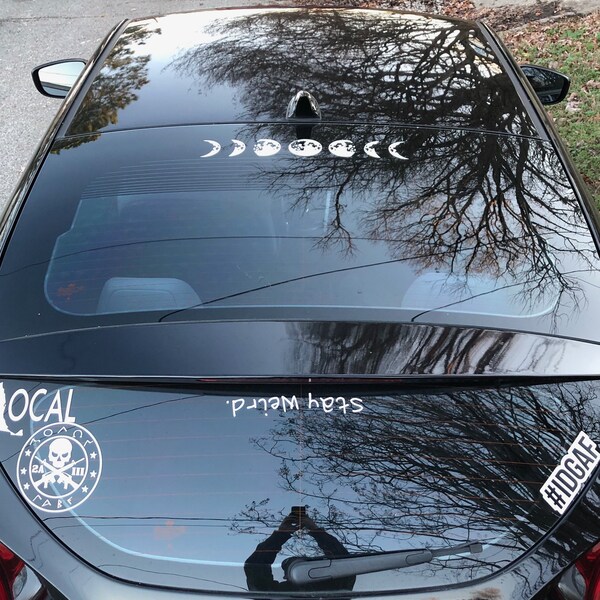 Moon Cycle Car Decal, Lunar Cycle, Astronomy Decal, Moon Sticker ...