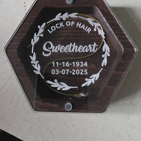 Hair Keepsake Bereavement Gift for Loss of Mother, Funeral Lock of Hair ...