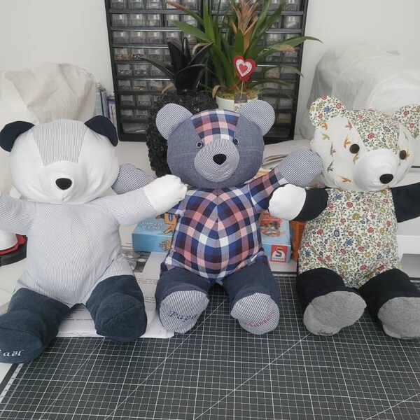 Memory Bear Pattern, Keepsake Bear Sewing Pattern, Teddy Bear, Stuffed ...