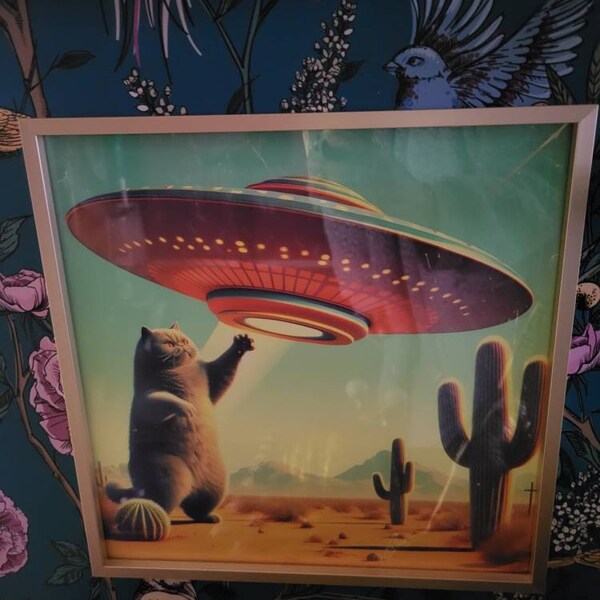UFO Art, Retro Sci-fi Art, Vintage 1950's Inspired - Space Cowboy ...