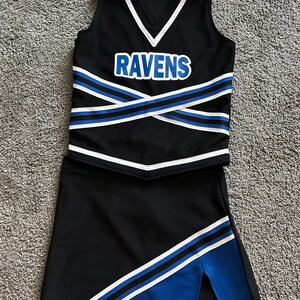 Cheerleader Uniform Midriff With Sleeves Teen Women Cheer Spirit Cheer ...