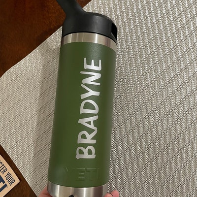 Personalized Vinyl Decal for Water Bottle Monogrammed Stainless Bottle ...
