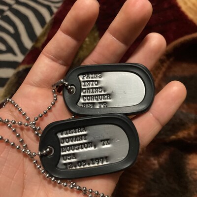 Real Debossed Military Dog Tags Dogtags Custom Personalized Made in USA ...