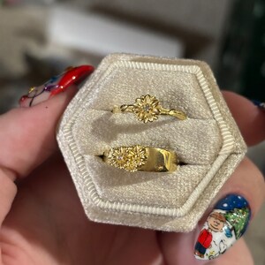 Personalized Birth Flower Ring, Birthday Gifts for Her, Birth Month ...